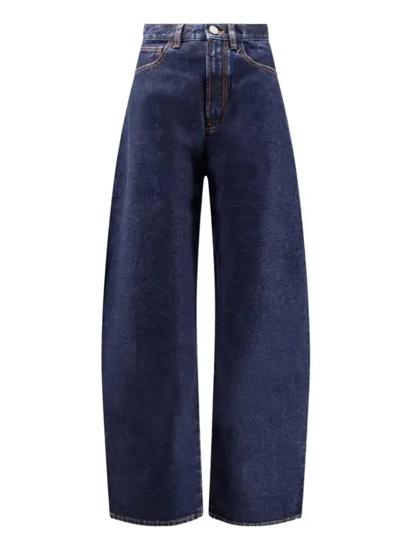 Alaïa Belt Loop Jeans Wide Leg - Blue