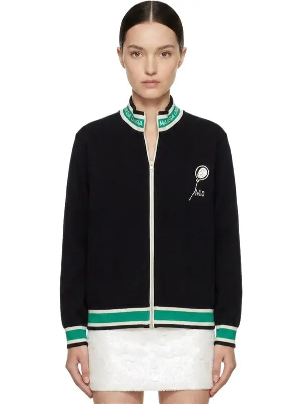 Marissa Chiara Zip-up Long Sleeve Jacket - Black