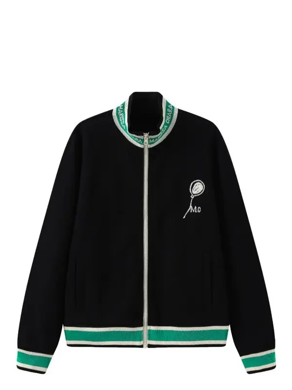 Marissa Chiara Zip-up Long Sleeve Jacket - Black