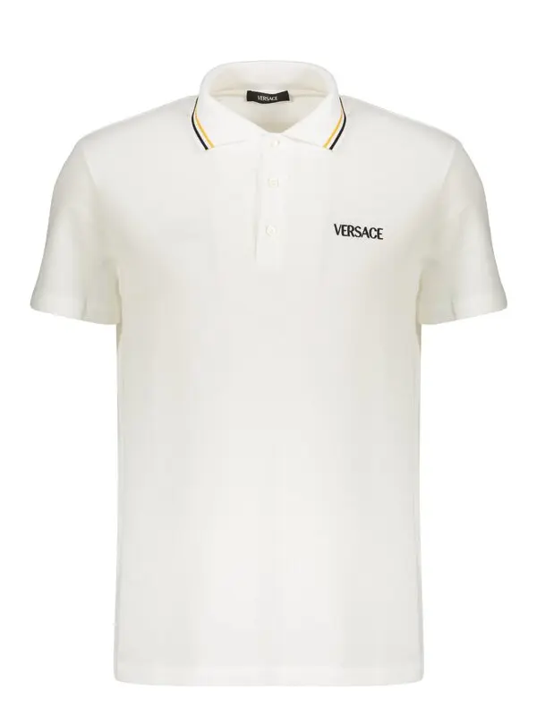 Versace Short-sleeved Polo Shirt - White