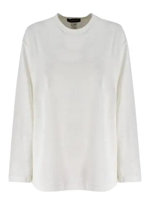 Fabiana Filippi Crew Neck Long Sleeve T-shirt - White