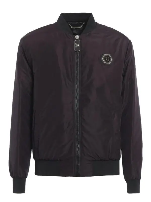 Philipp Plein Logo Bomber Jacket - Black