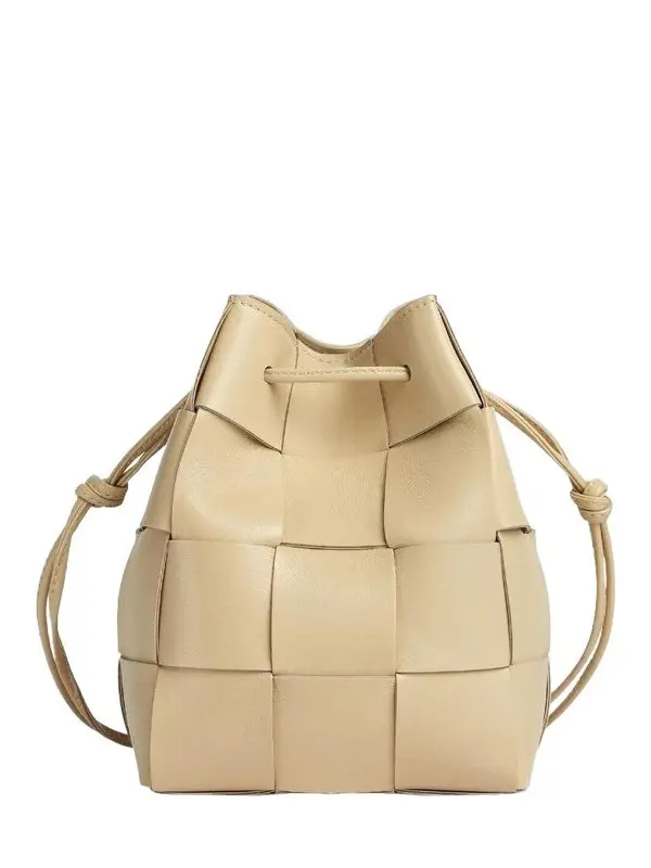 Bottega Veneta Cassette Intrecciato Bucket Bag - Oatmeal