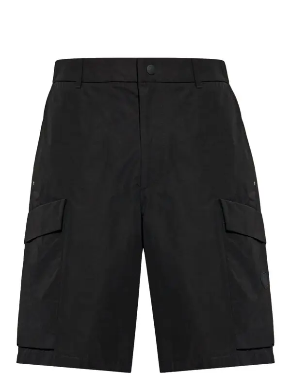 Moncler Logo Patch Cargo Shorts - Black