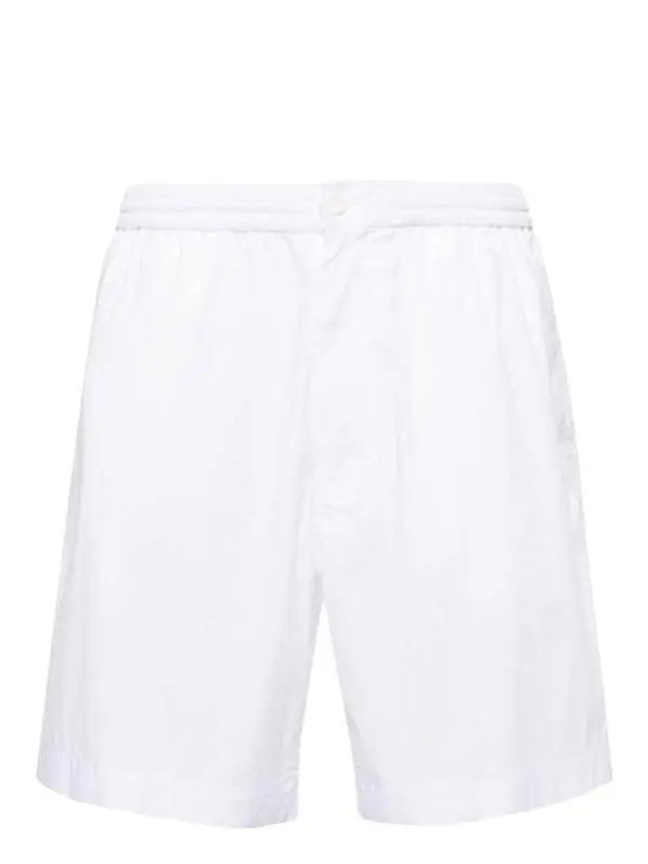 Aspesi Elasticated-waist Poplin Wide-leg Shorts - White