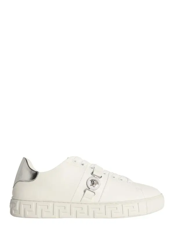Versace Logo Low-top Sneakers - White