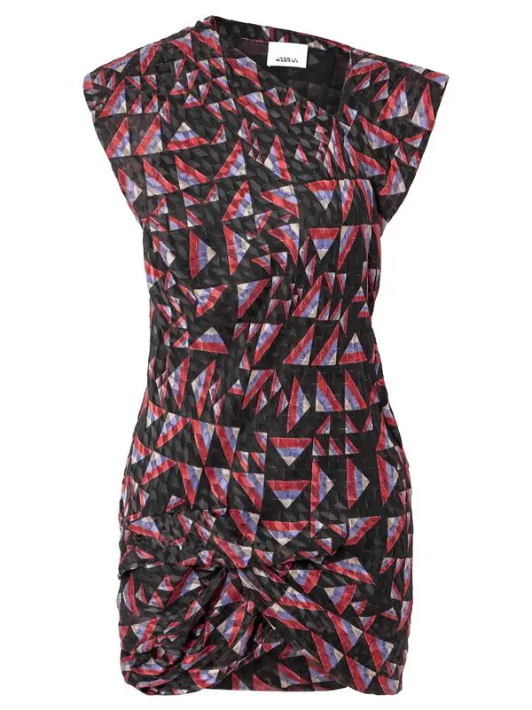 Isabel Marant Étoile Geometric Print Sleeveless Dress - Black