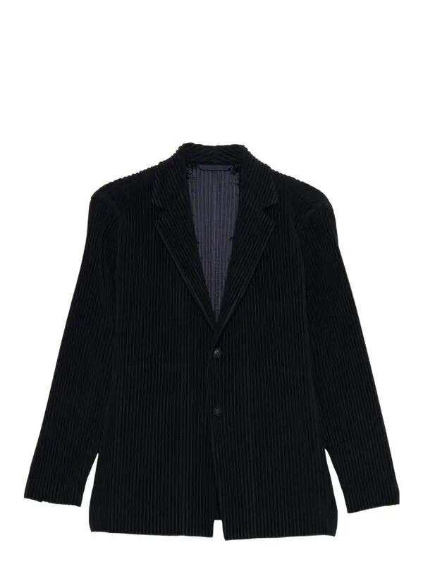 Issey Miyake Homme Plissé Single-breasted Pleated Blazer - Black