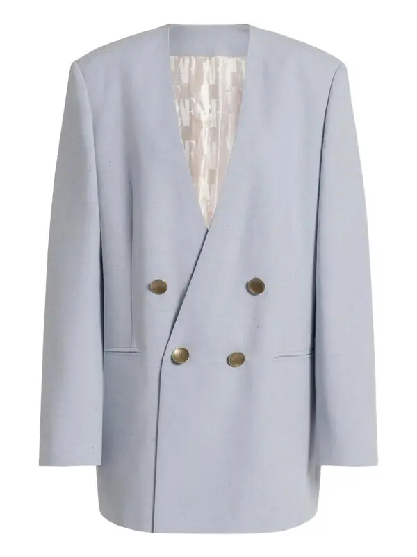 Alberta Ferretti Double-breasted Blazer - Gray
