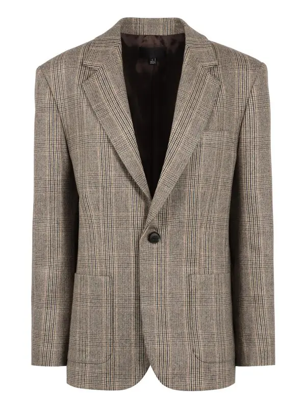NILI LOTAN Diane Plaid Blazer - Gray