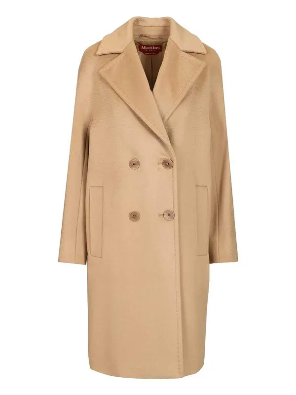 Max Mara Agenda Double-breasted Long Coat - Nude