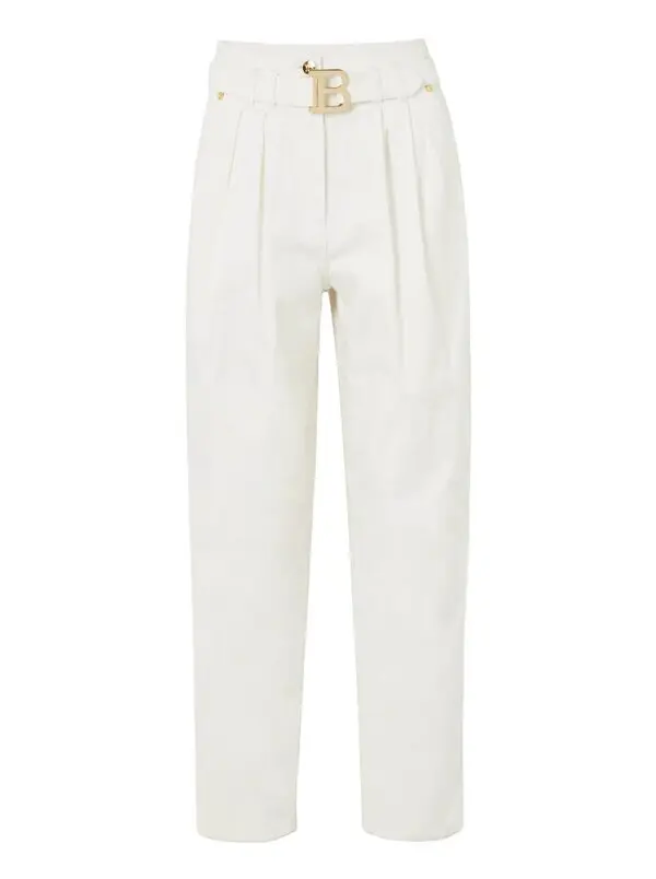 Balmain High-rise Boyfriend Jeans - White