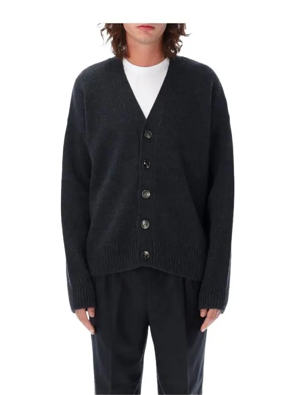 Ami Long Sleeve Buttoned Cardigan - Black