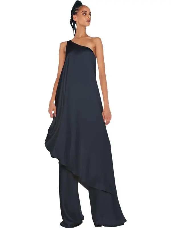 Norma Kamali One-shoulder Asymmetric Dress - Black
