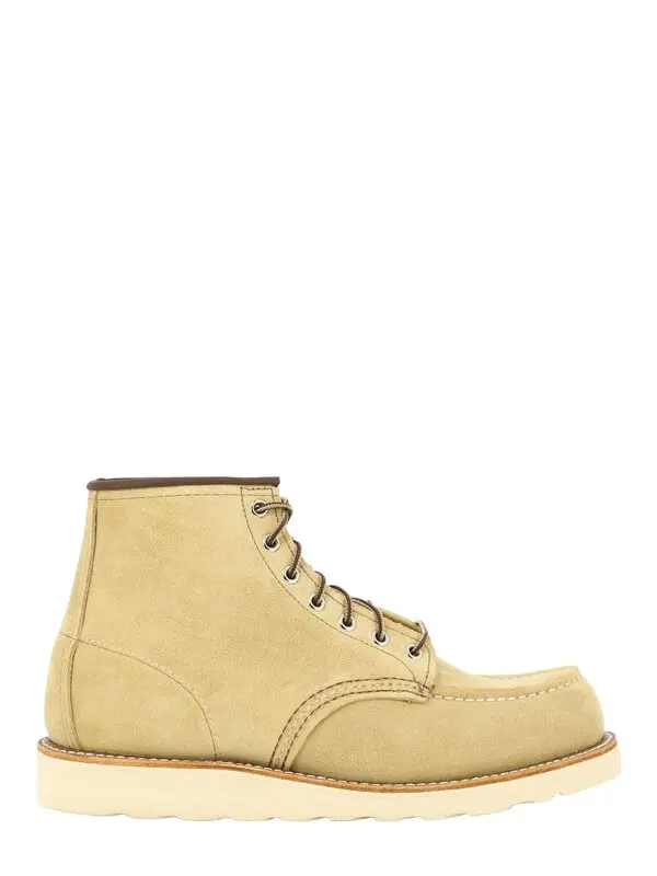 Red Wing Lace Up Short Boots - Beige