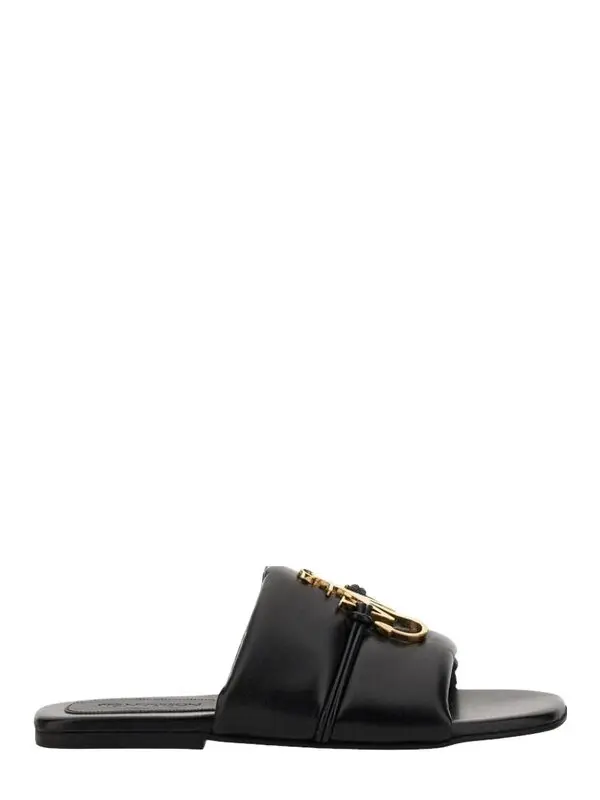 J.W.ANDERSON Jw Anderson Jw Anchor Plaque Slip-on Sandals - Black