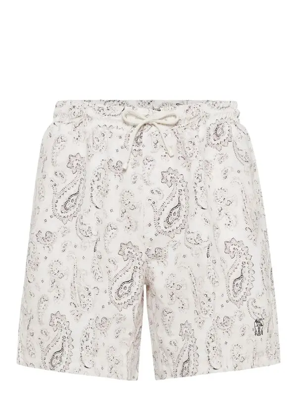 Brunello Cucinelli Paisley Print Swim Shorts - White