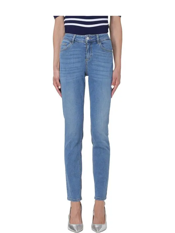 Liu Jo Skinny Denim Jeans With Patch Pockets - Blue