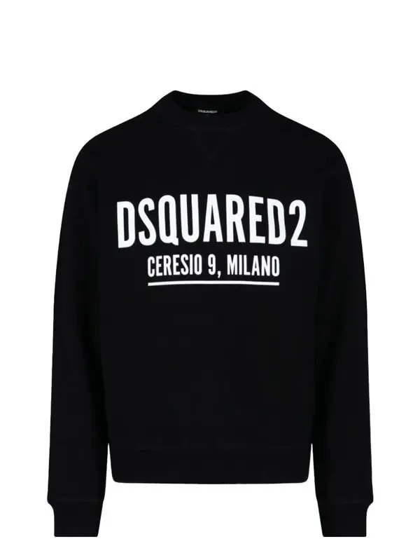 Dsquared2 Logo Printed Crewneck Sweatshirt - Black