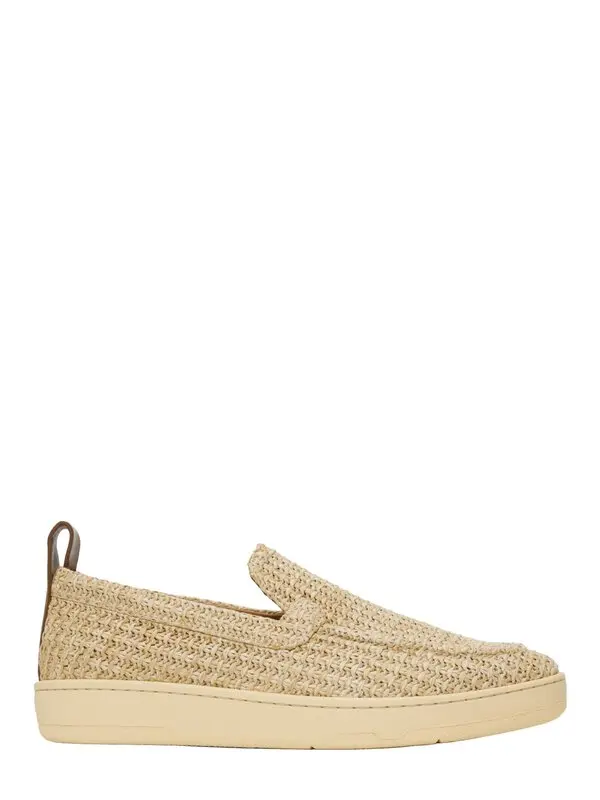 LANVIN Raffia Slip-on Loafers - Nude