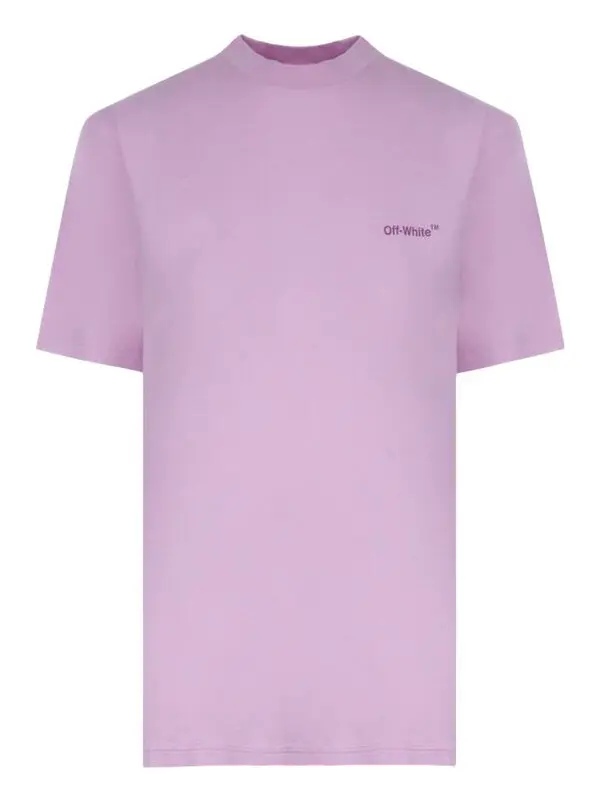 Off-White Diag-print Short-sleeved T-shirt - Purple