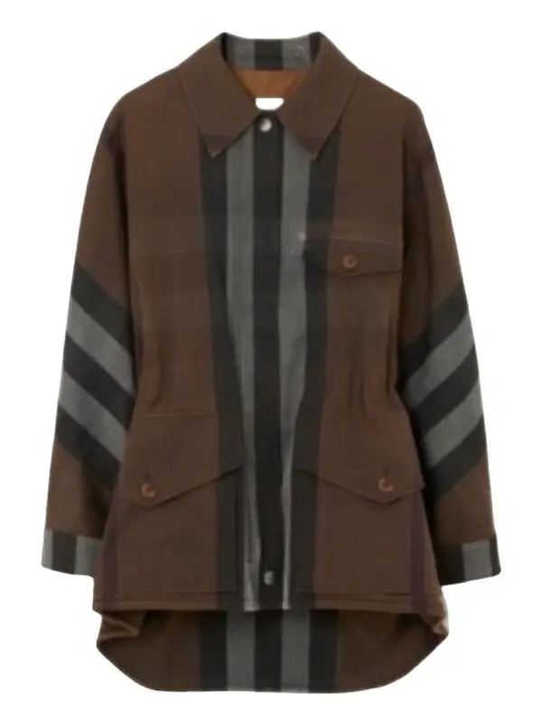 Burberry Checked Long-sleeve Jacket - Black