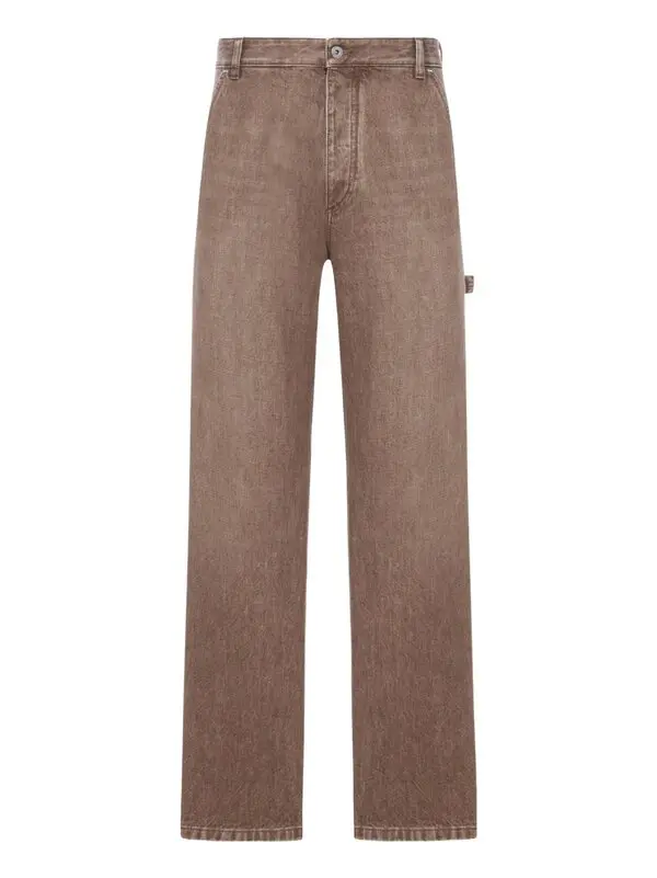 Bottega Veneta Washed Denim Trousers - Brown
