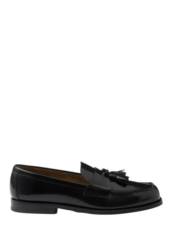 Prada Tassel Detail Slip-on Loafers - Black
