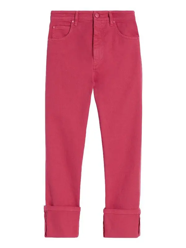 Max Mara Cropped Stretch-cotton Jeans - Pink