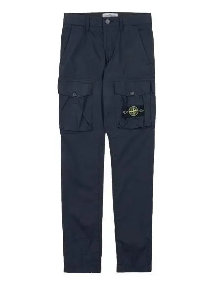 Stone Island Logo Cargo Pants - Black