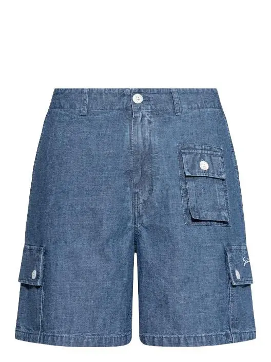 Givenchy Denim Cargo Shorts - Denim Blue