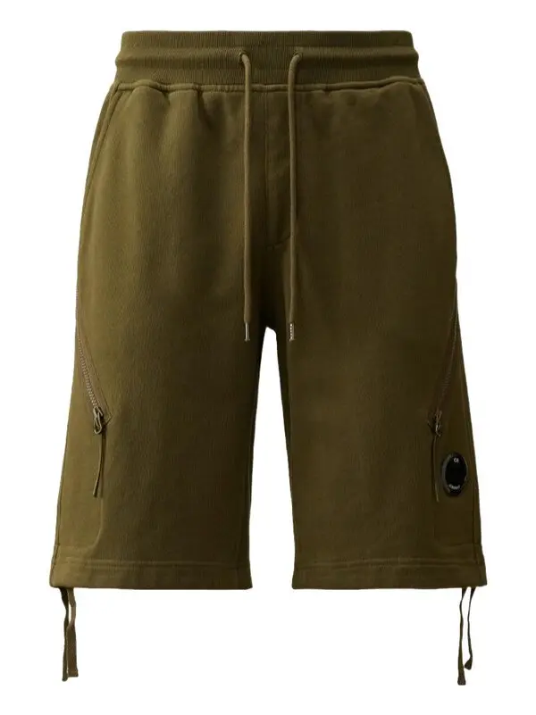 C.P. COMPANY Drawstring Lens Detail Shorts - Ivy Green