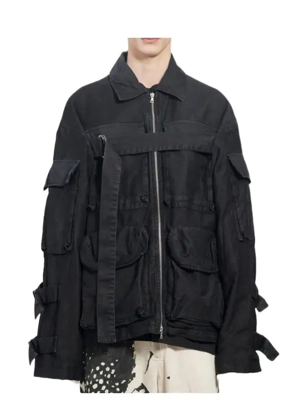 Dries Van Noten Zip Up Casual Jacket - Black