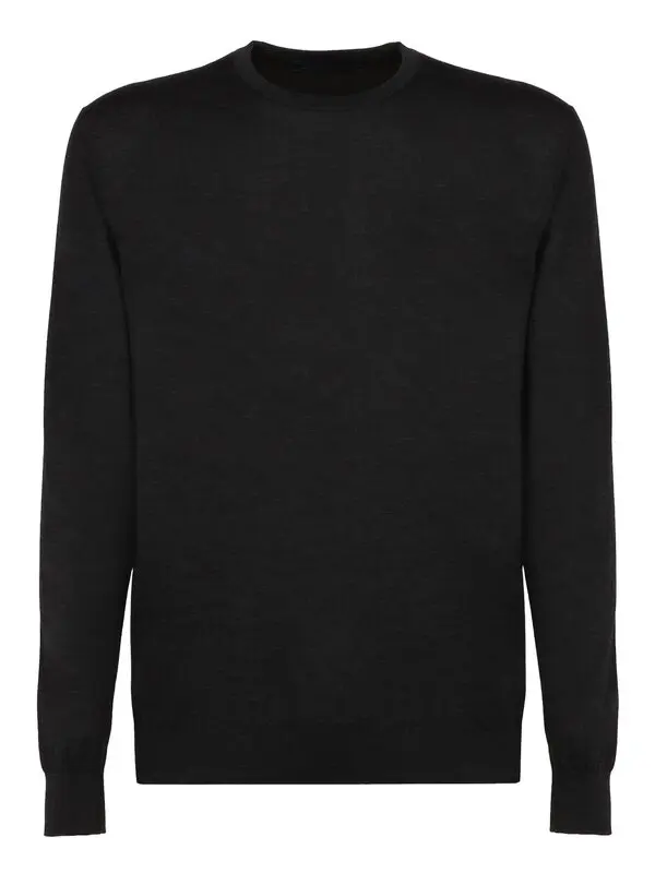 Kiton Wool Knit Pullover - Anthracite