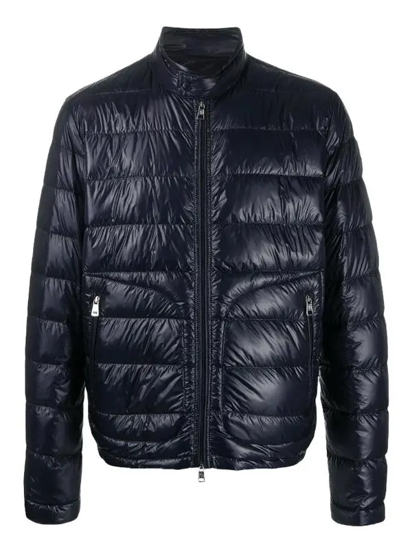 Moncler Zip-up Quilted Down Jacket - Midnight Blue