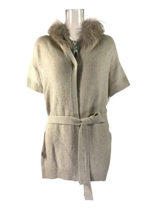 Max Mara Short-sleeved Knitted Cardigan - Nude