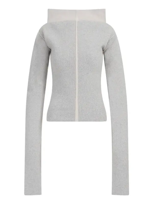 Rick Owens High-neck Knitted Pullover - Gray