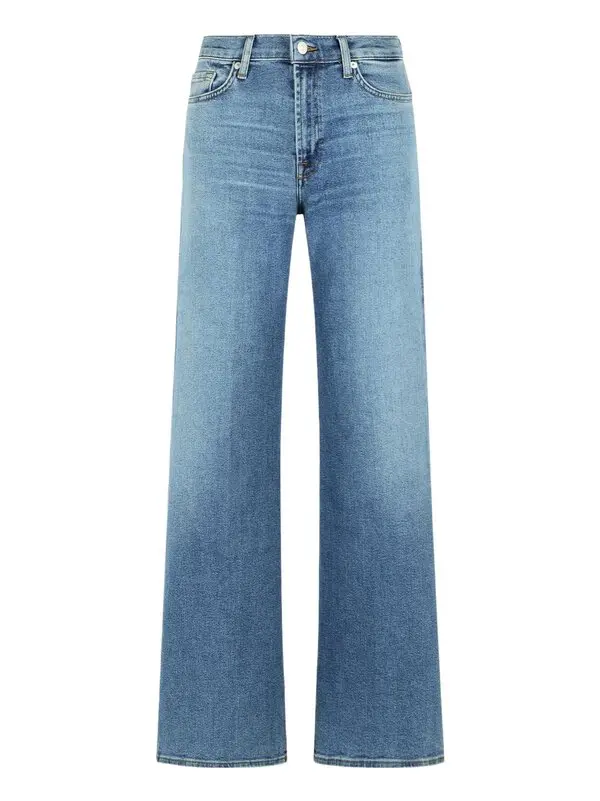 7 For All Mankind Lotta Tailorless Wide-leg Jeans - Blue