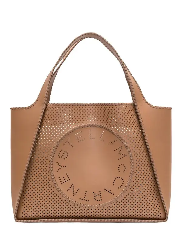 Stella McCartney Perforated Logo Tote - Brown
