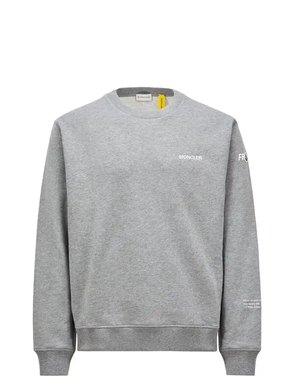 Moncler X Fragment Maxi Logo Cotton Sweatshirt - Grey