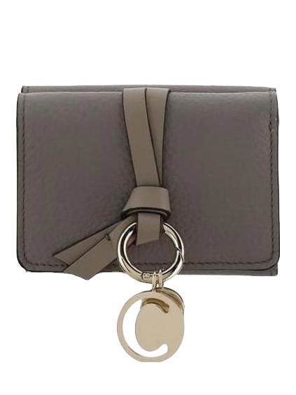 Chloé Alphabet Tri-fold Compact Wallet - Black