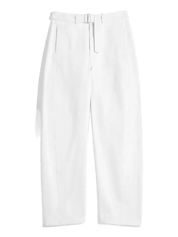 LEMAIRE Twisted Belted Pants - Milk