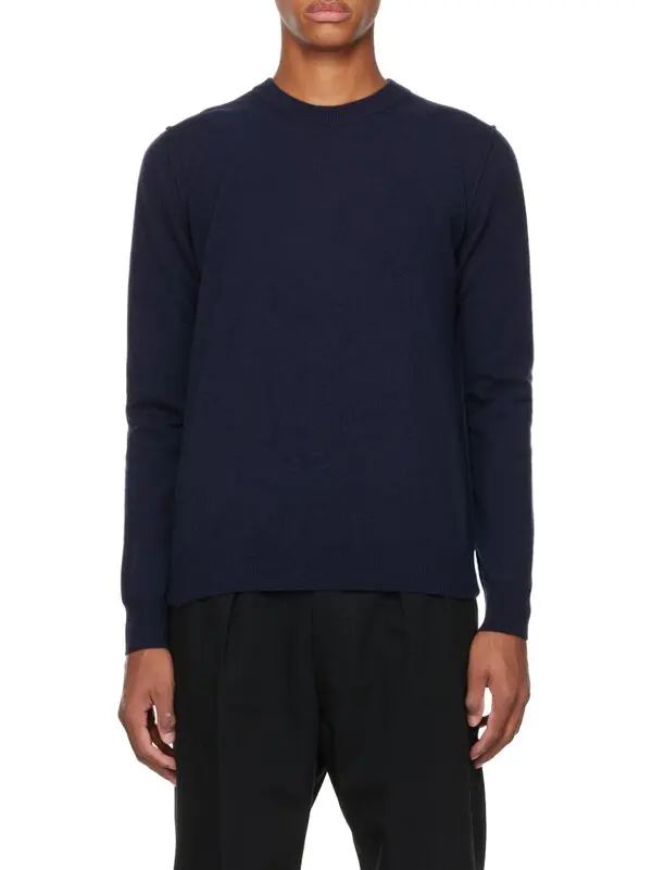 MAISON MARGIELA Signature Four-stitch Crewneck Jumper - Black