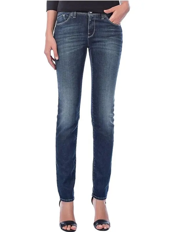 Emporio Armani Logo Slim Fit Jeans - Blue