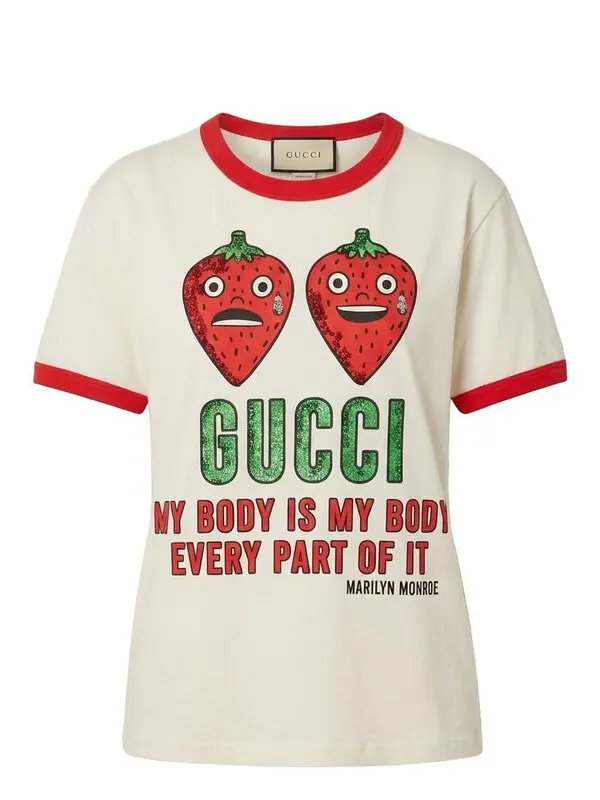 Gucci Short Sleeve Graphic T-shirt - White