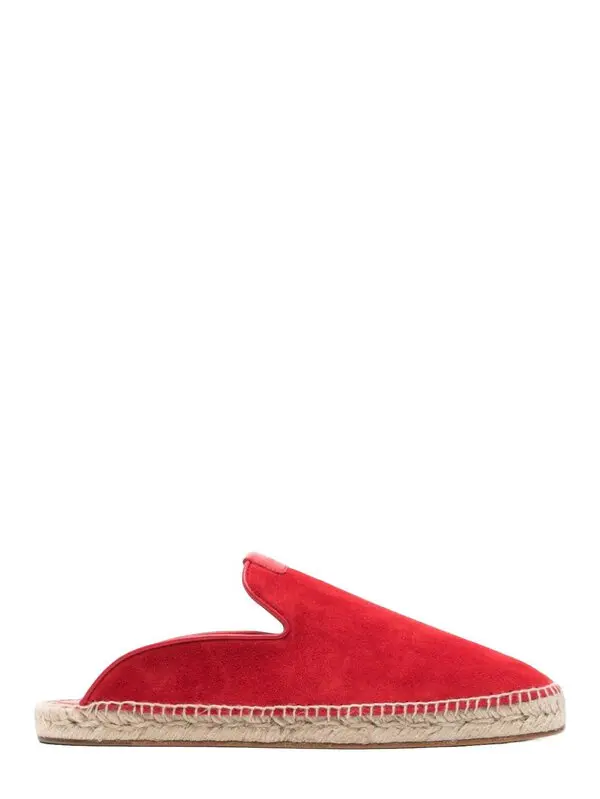 LANVIN Round Toe Mules - Red