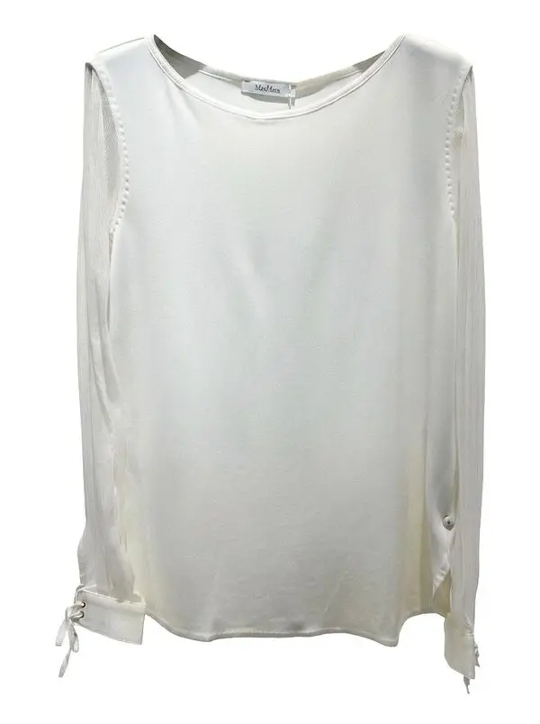 Max Mara Long Sleeve Round Neck Top - Gray