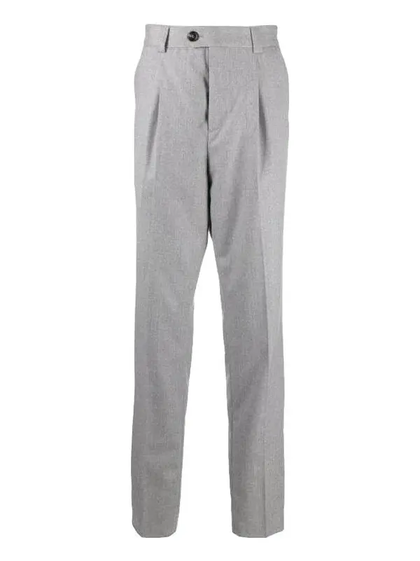 Brunello Cucinelli Tailored Straight Leg Pants - Gray