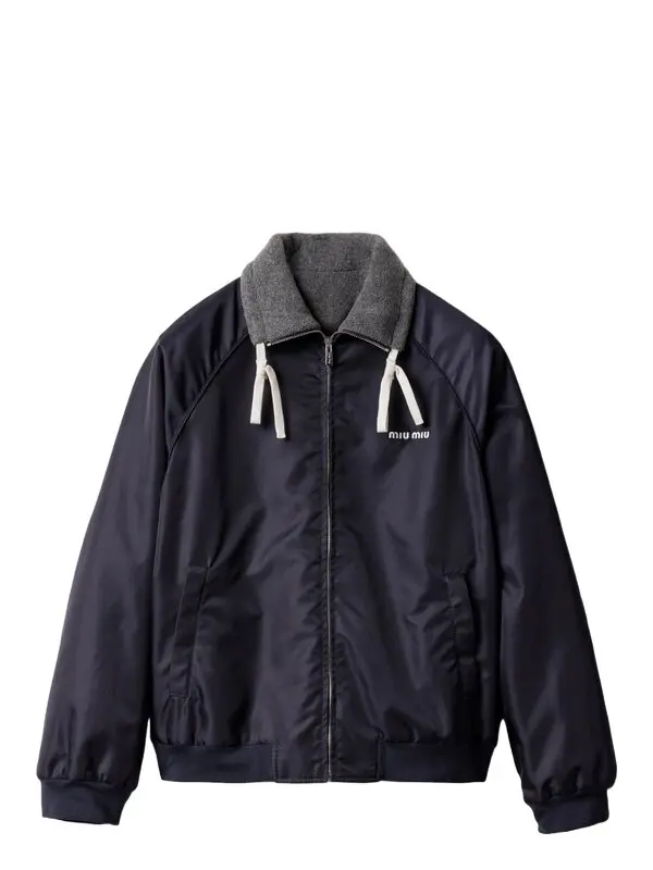 Miu Miu Reversible Bomber Jacket - Navy Blue