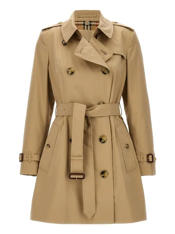 Burberry Double-breasted Chelsea Trench Coat - Nude